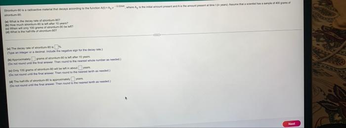 Solved Stronum 60 is a radioactive material that decays | Chegg.com