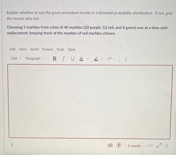 Solved Explain whether or not the given procedure results in | Chegg.com