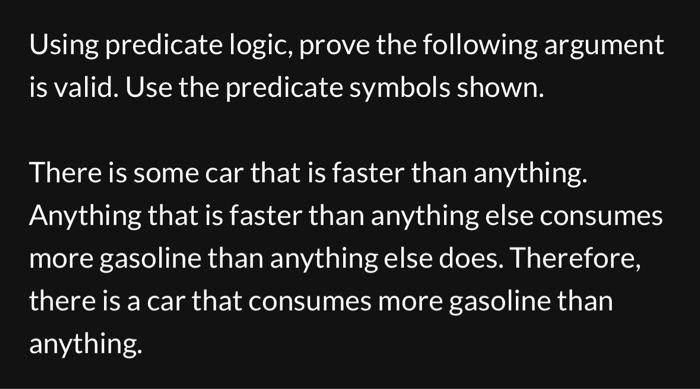 Solved Using predicate logic, prove the following argument | Chegg.com Solved Using predicate logic, prove the following argument | Chegg.com