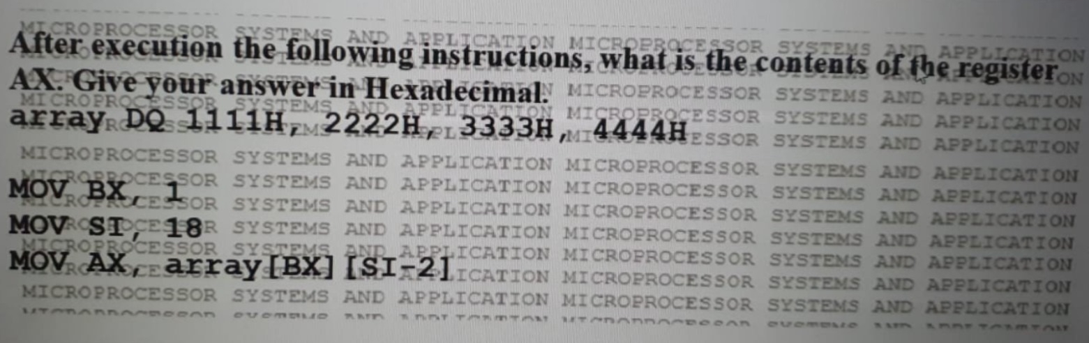 After execution the following instructions, what is | Chegg.com