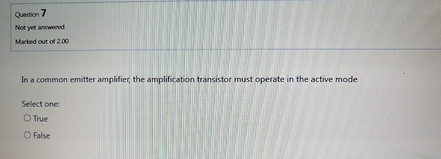 Solved Question 7 Not yet answered Marked out of 2.00 In a | Chegg.com