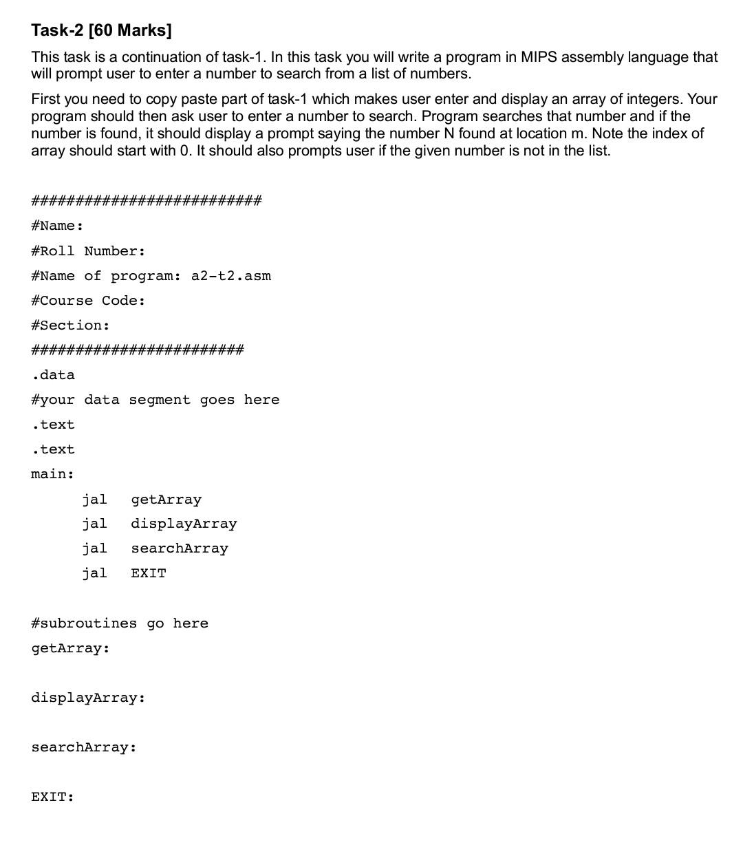 Solved Task-2 [60 Marks] This task is a continuation of | Chegg.com