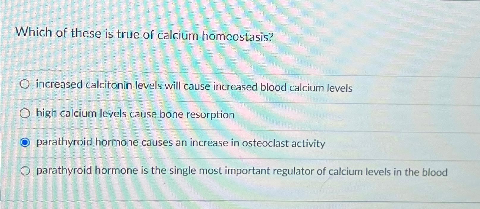 Solved Which of these is true of calcium | Chegg.com