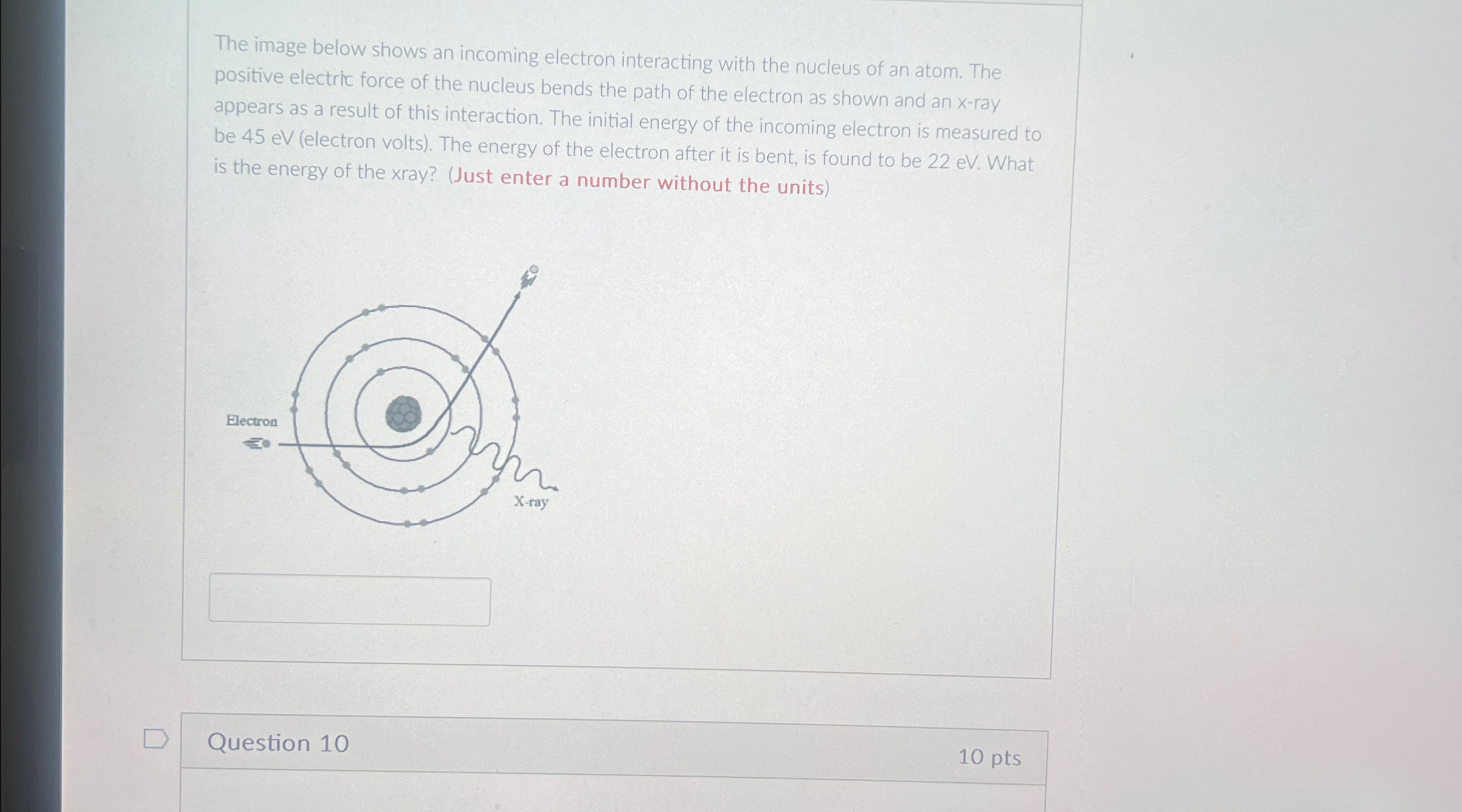 Solved The image below shows an incoming electron | Chegg.com