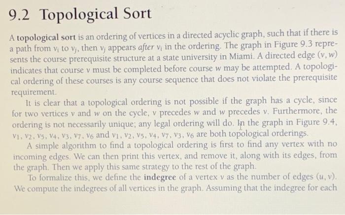 Find a topological ordering for the graph in Figure | Chegg.com