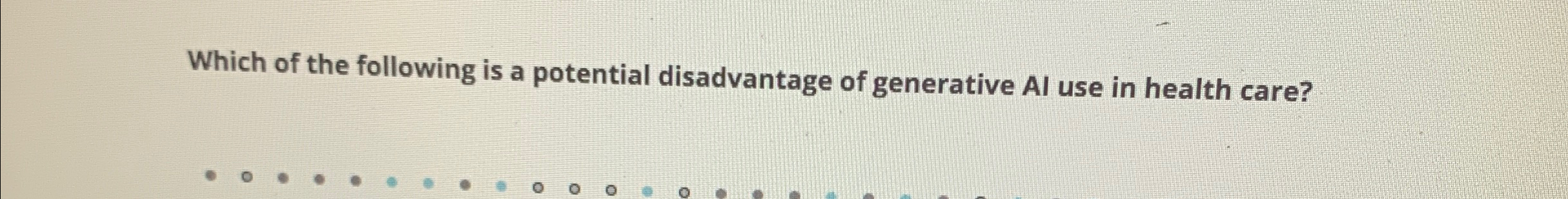 Solved Which of the following is a potential disadvantage of | Chegg.com