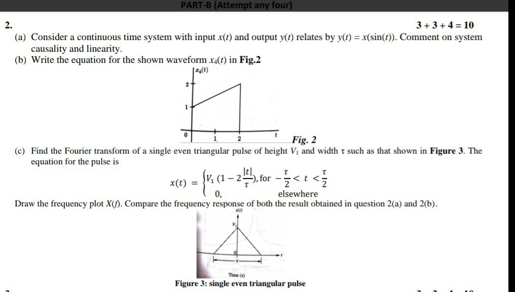 Solved PART-B (Attempt any four) 2. 3+ 3 + 4 = 10 (a) | Chegg.com