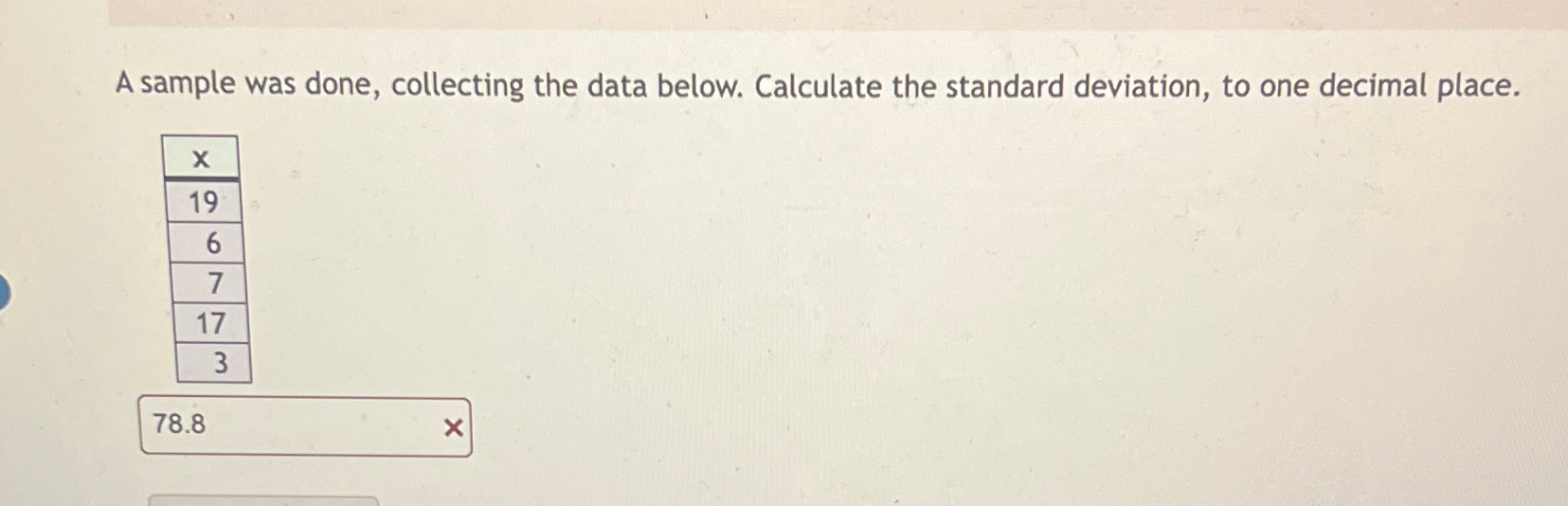 Solved A sample was done, collecting the data below. | Chegg.com