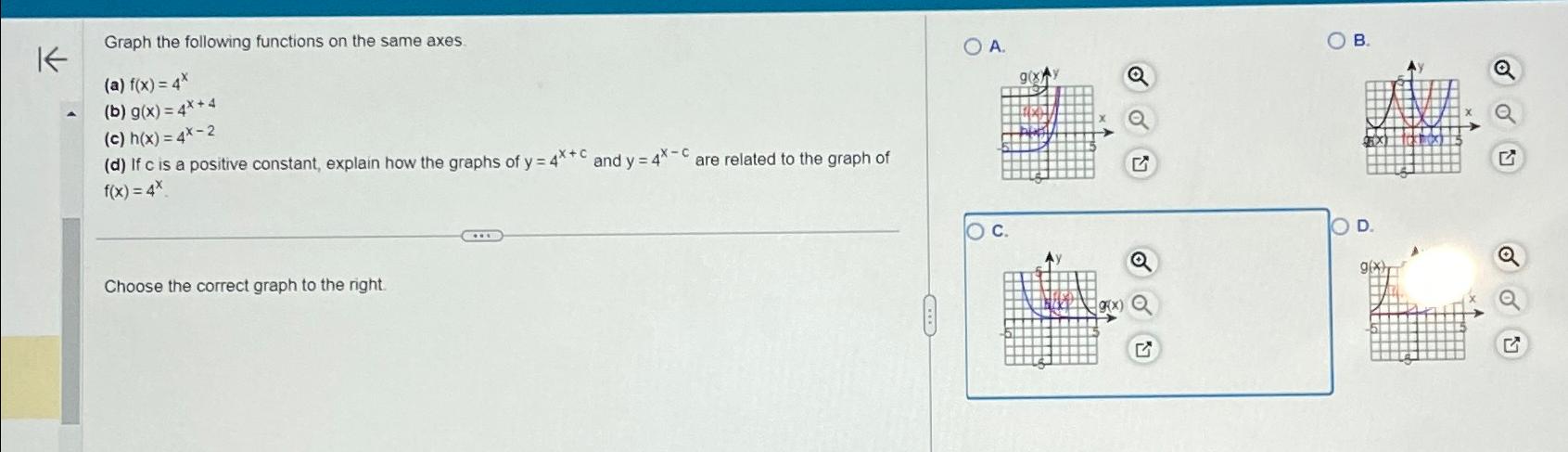 Solved Graph the following functions on the same | Chegg.com