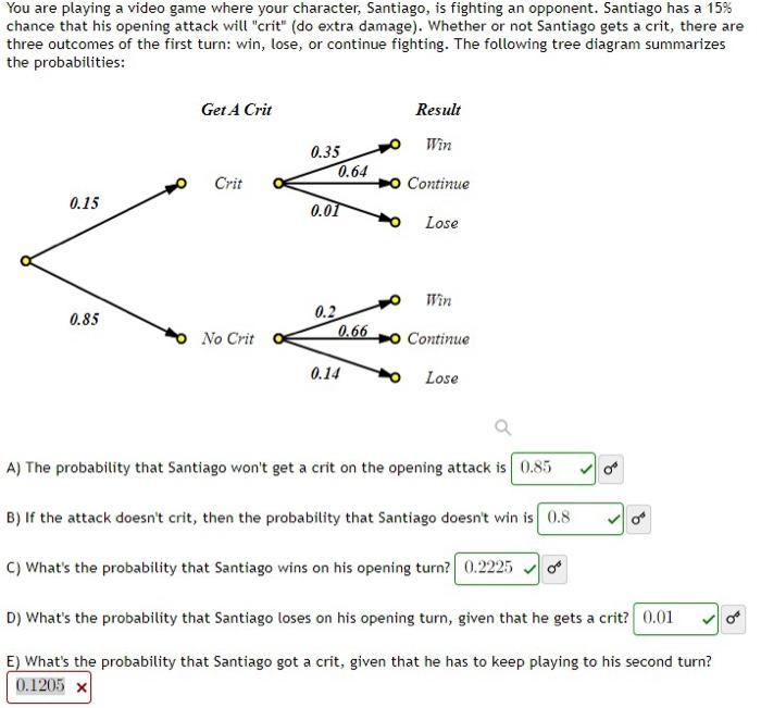 Solved You are playing a video game where your character, | Chegg.com