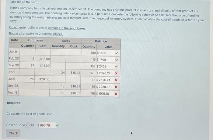 Solved Triplex Company has a fiscal year end on December 31. | Chegg.com