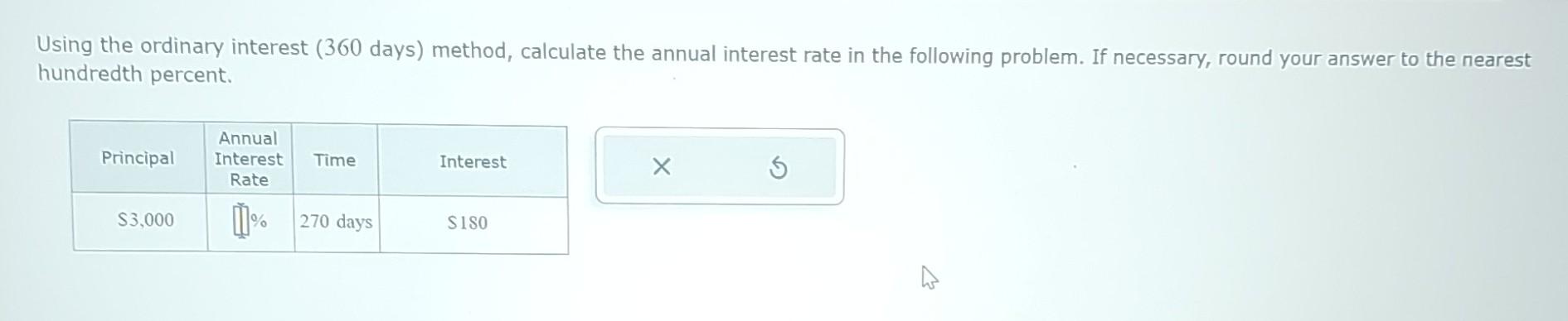 Solved Using the ordinary interest (360 days) method, | Chegg.com