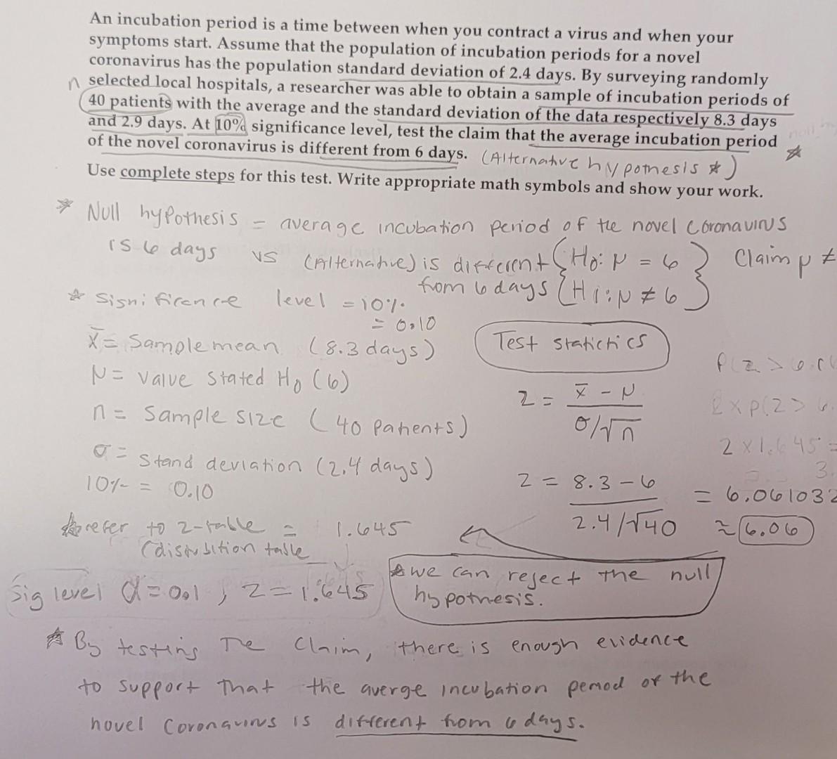 Solved I am stuck after finding z= 6.06, I know I have to | Chegg.com