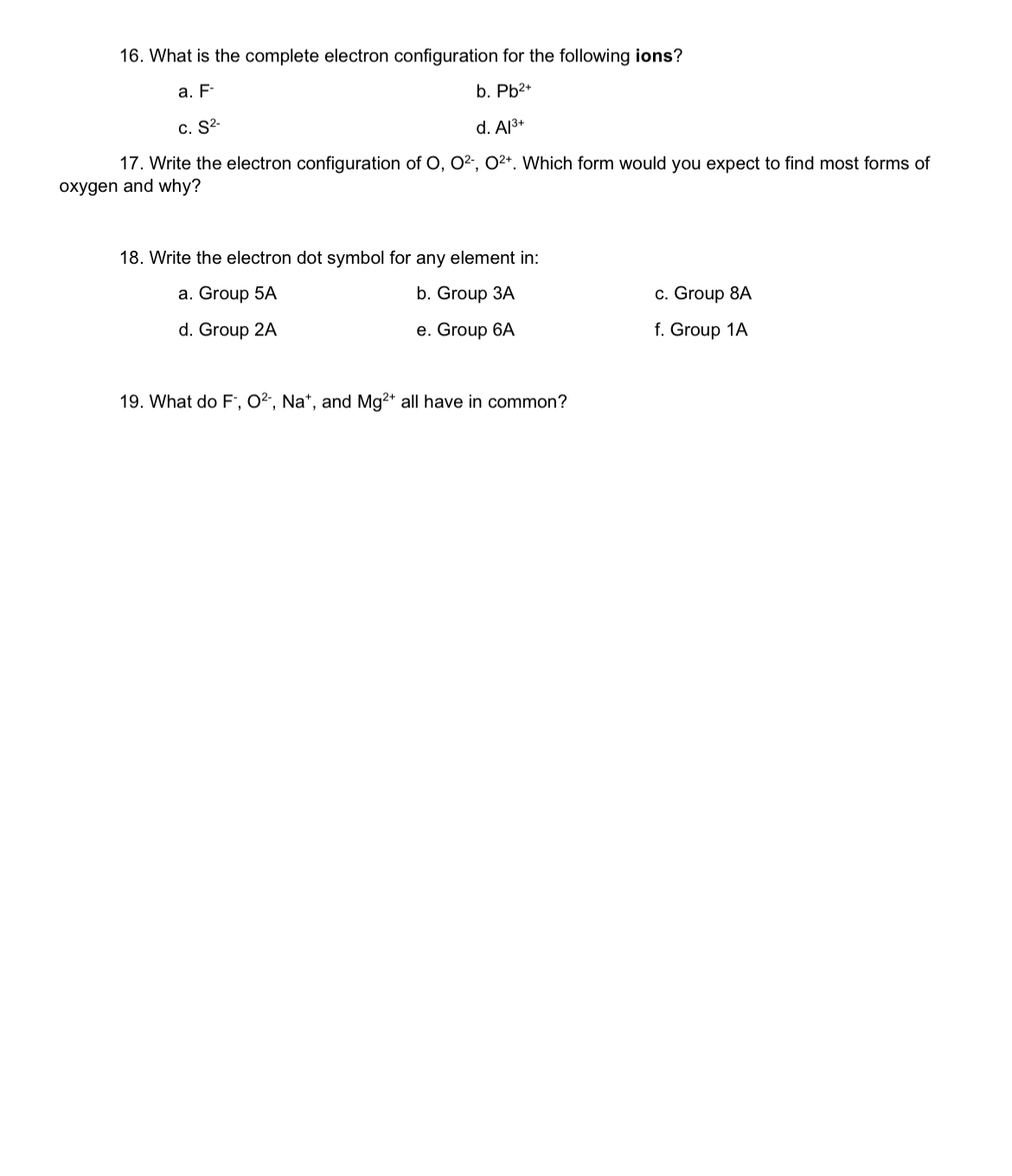 Solved What is the complete electron configuration for the | Chegg.com