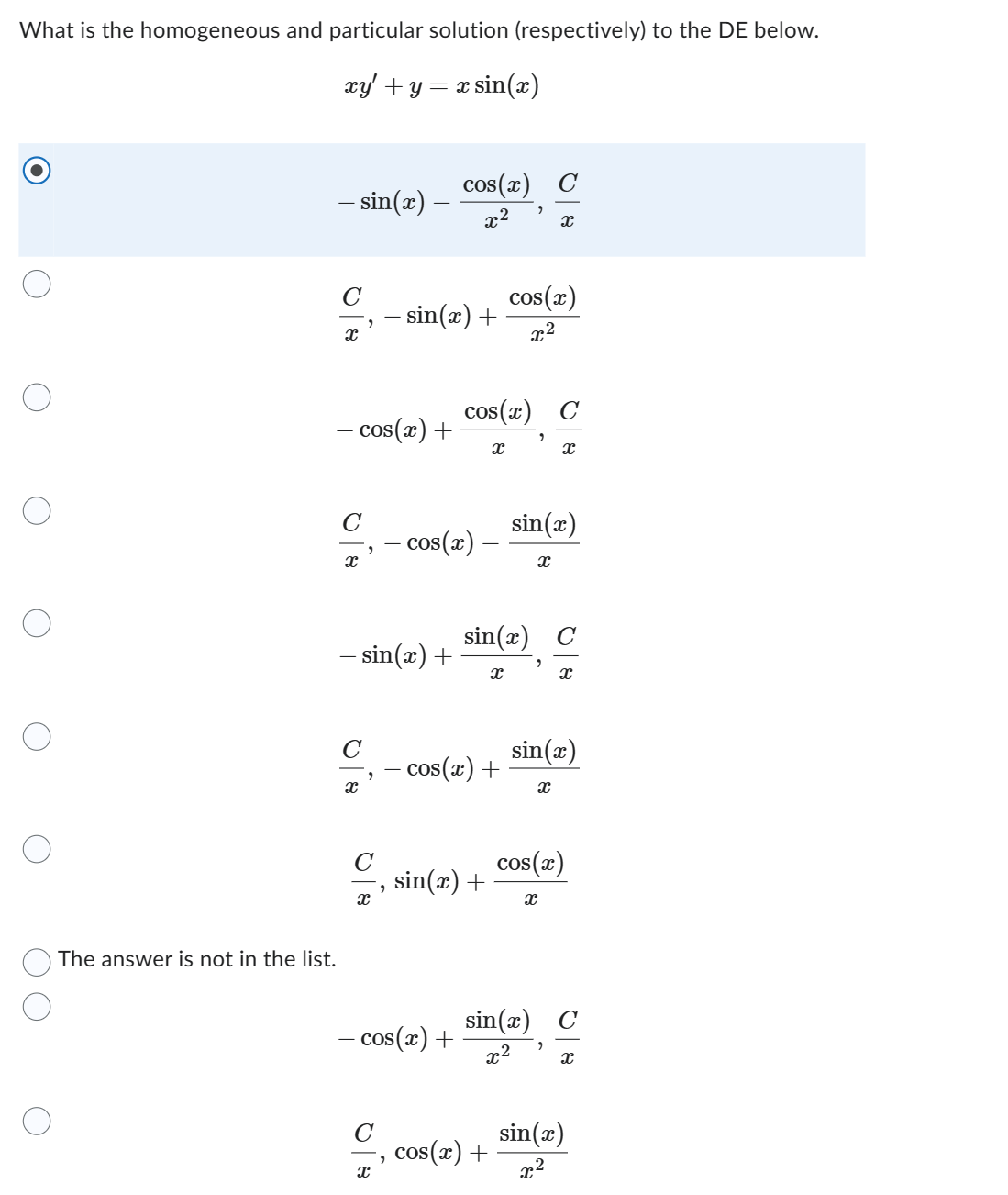 Solved What is the homogeneous and particular solution | Chegg.com