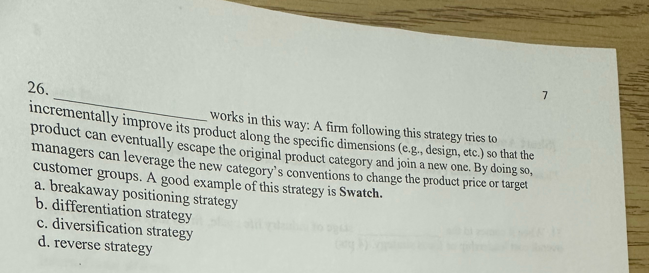 Solved 7works in this way: A firm following this strategy | Chegg.com