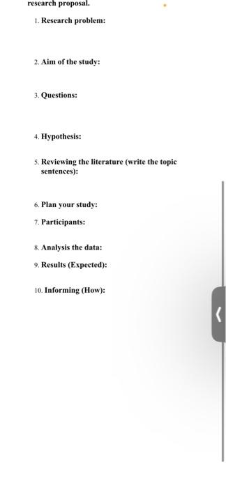 Use the above research process to write your research | Chegg.com