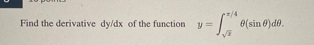 Solved Find the derivative dydx ﻿of the function | Chegg.com