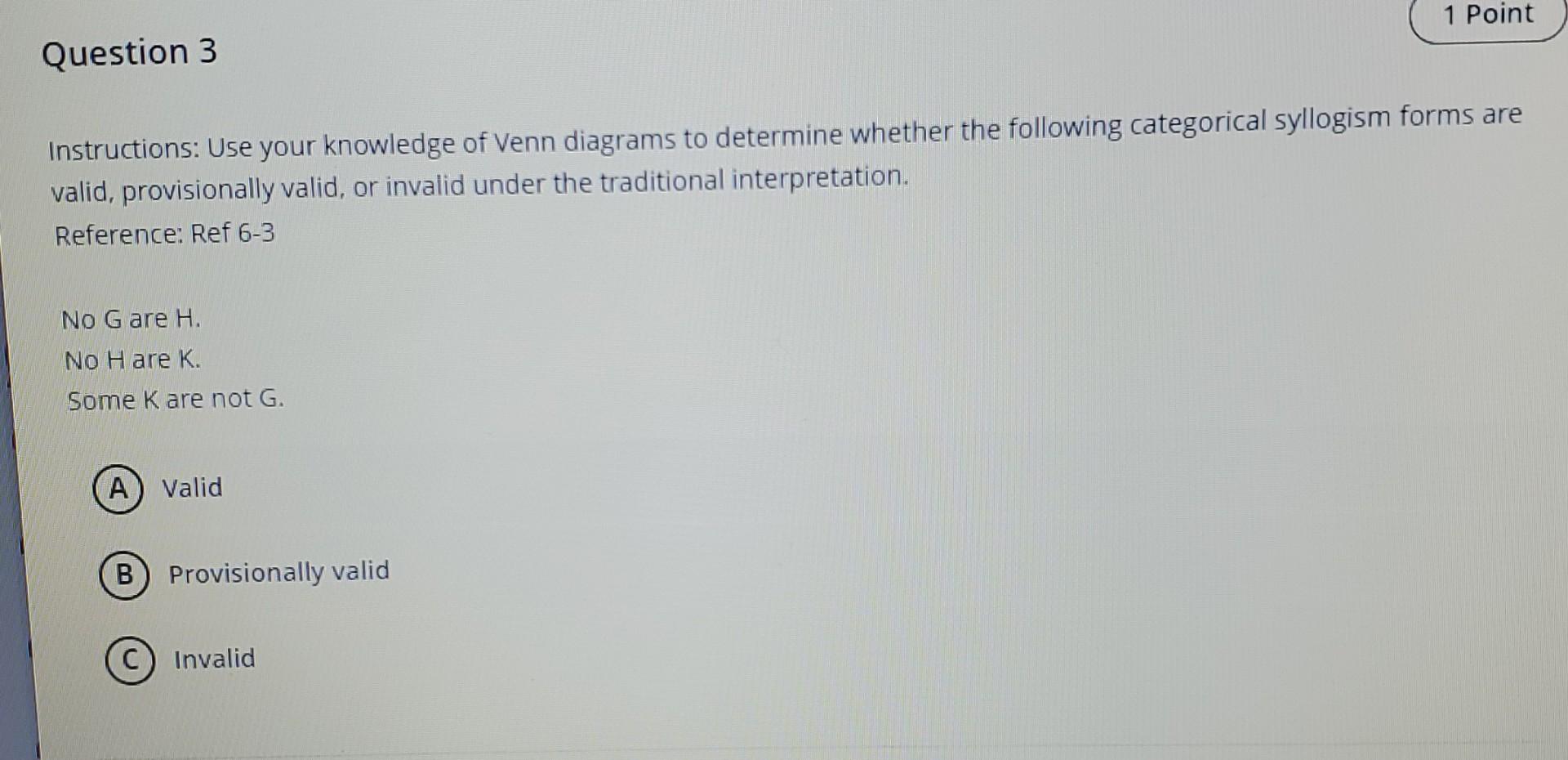 1 Point Question 3 Instructions: Use your knowledge | Chegg.com