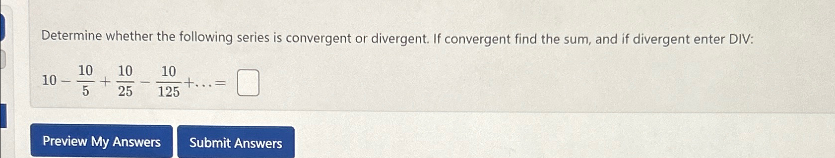 Solved Determine whether the following series is convergent | Chegg.com