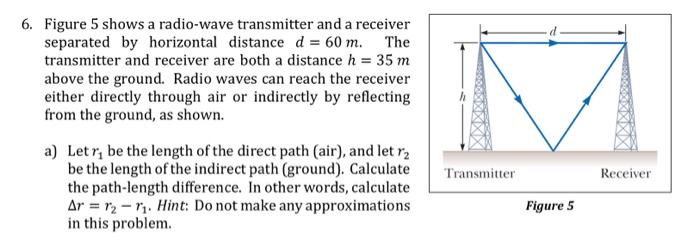 Solved 6. Figure 5 shows a radio-wave transmitter and a | Chegg.com