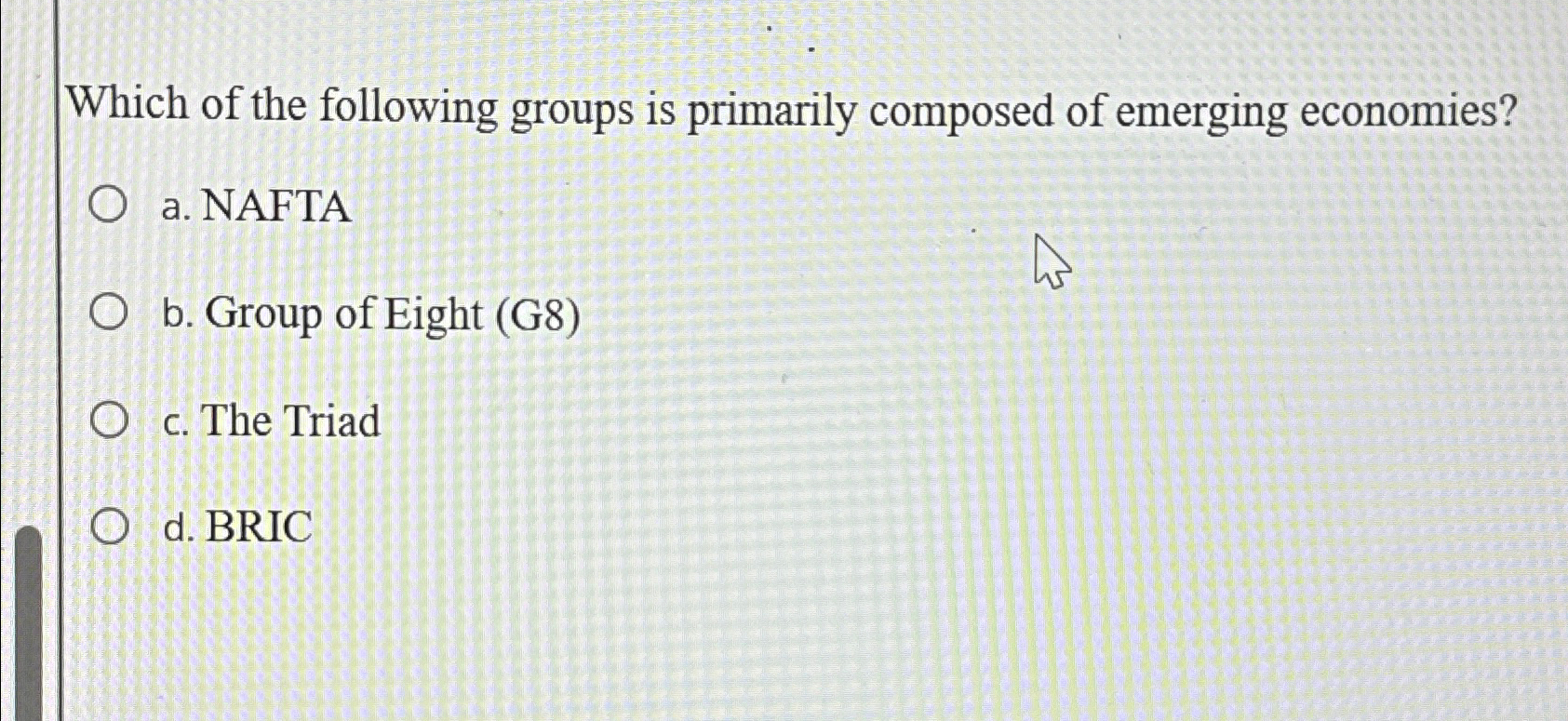 Solved Which of the following groups is primarily composed | Chegg.com