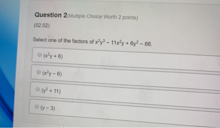 Solved Question 2 Multiple Choice Worth 2 points) (02.02) | Chegg.com