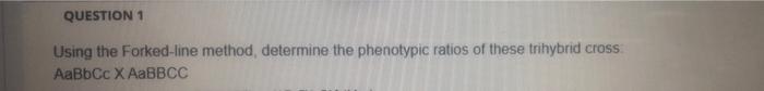Solved QUESTION 1 Using the Forked-line method determine the | Chegg.com