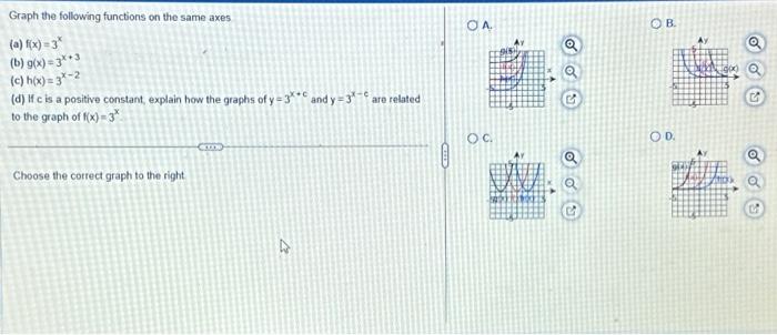 Solved Graph the following functions on the same axes. (a) | Chegg.com