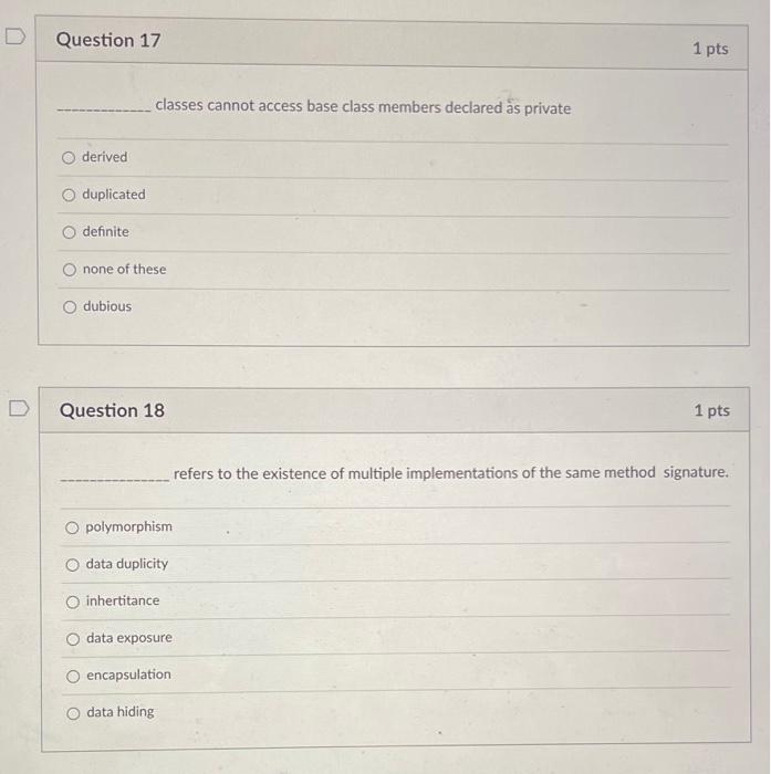 Solved Which method name is not in System.Object? | Chegg.com
