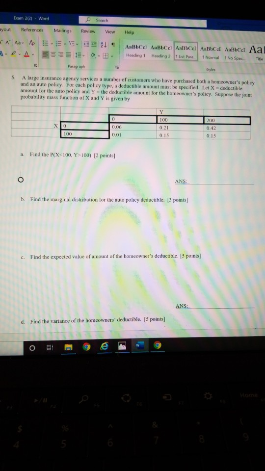 Solved Exam 2(2) - Word Search Help ayout References | Chegg.com
