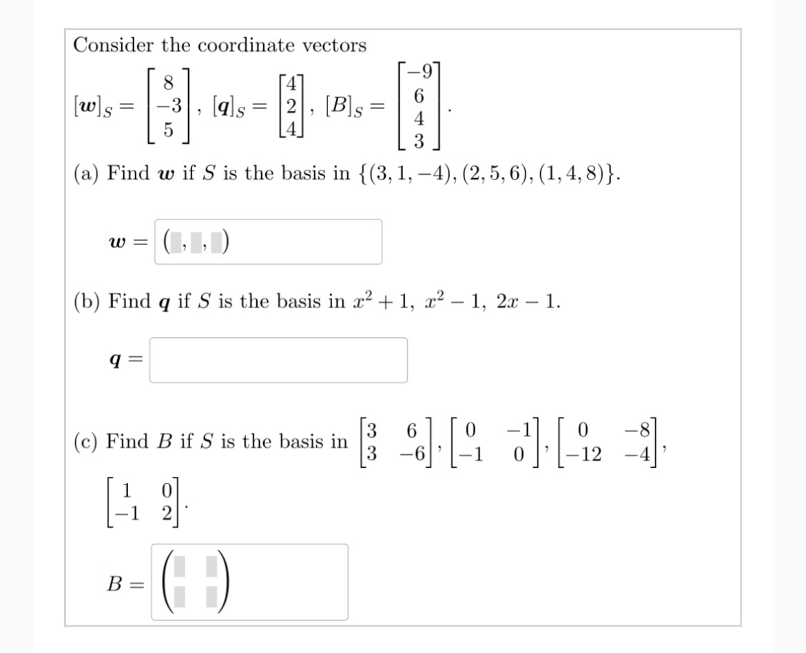 Solved Consider the coordinate | Chegg.com