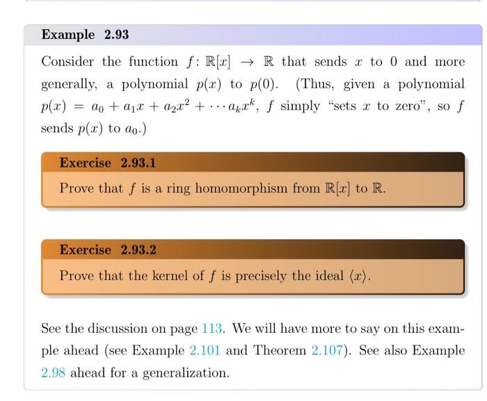 Solved Consider the function f:R[x]→R that sends x to 0 and | Chegg.com