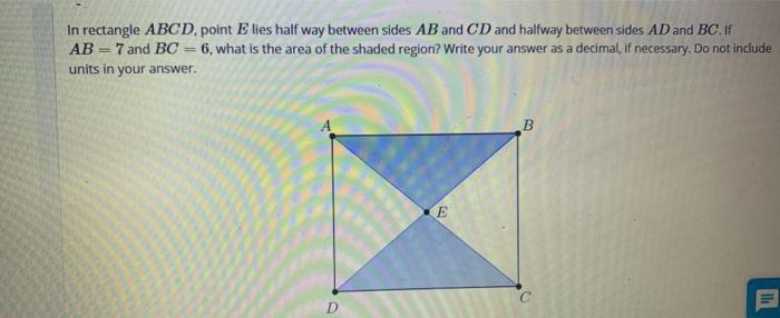 Solved In rectangle ABCD, point Elies half way between sides | Chegg.com