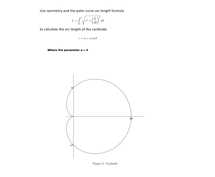 Solved Use symmetry and the polar curve arc length formula | Chegg.com