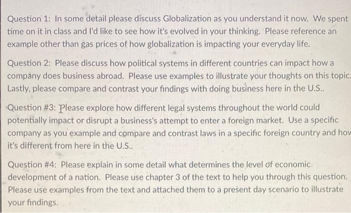 Question 1: In some detail please discuss | Chegg.com