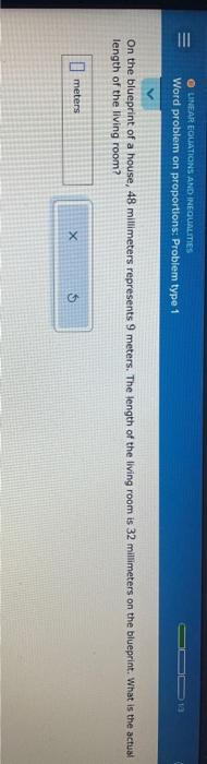 Solved On the blueprint of a house, 48 millimeters | Chegg.com