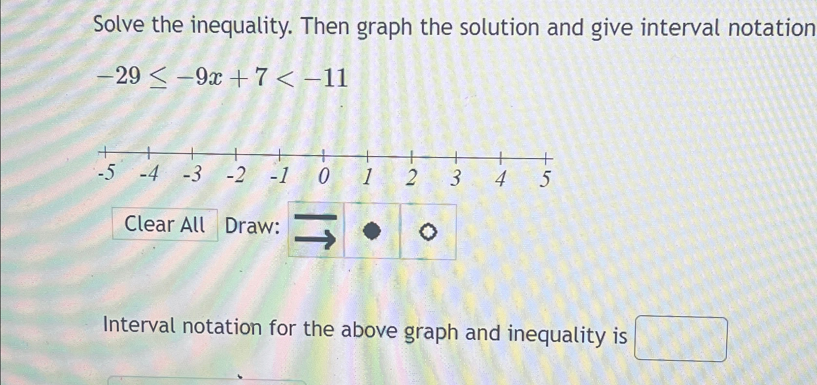 Solved Solve the inequality. Then graph the solution and | Chegg.com