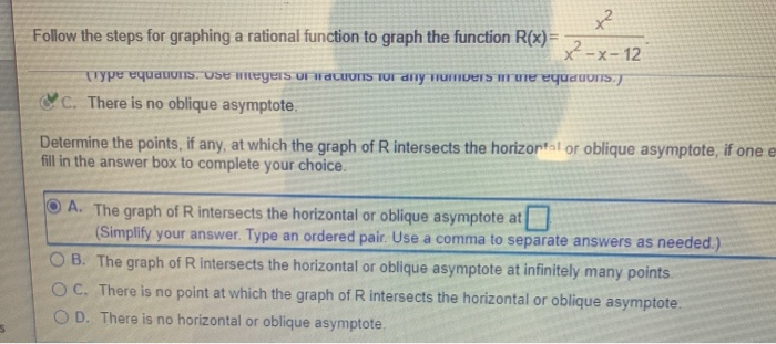 Solved Follow the steps for graphing a rational function to | Chegg.com