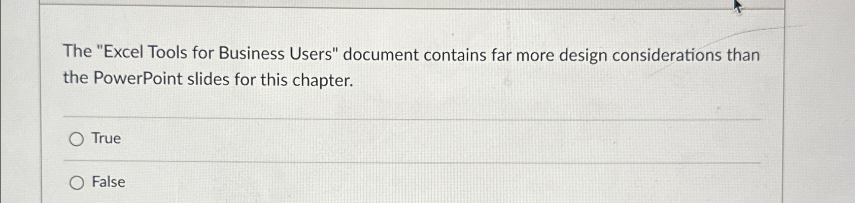 Solved The "Excel Tools for Business Users" document | Chegg.com