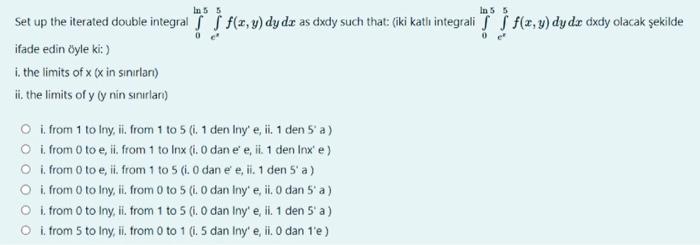 Solved Set up the iterated double integral | Chegg.com