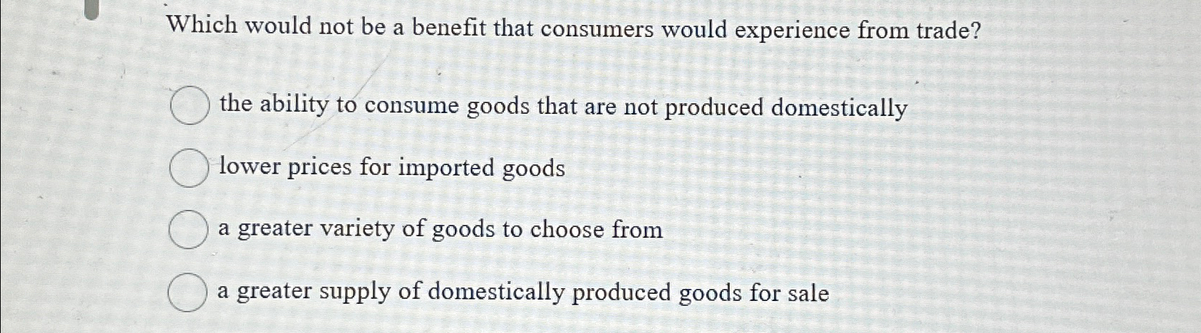 Solved Which would not be a benefit that consumers would | Chegg.com