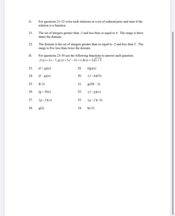 Solved 1. B 4. D PRECALCULUS Chapter 1: Review A For | Chegg.com