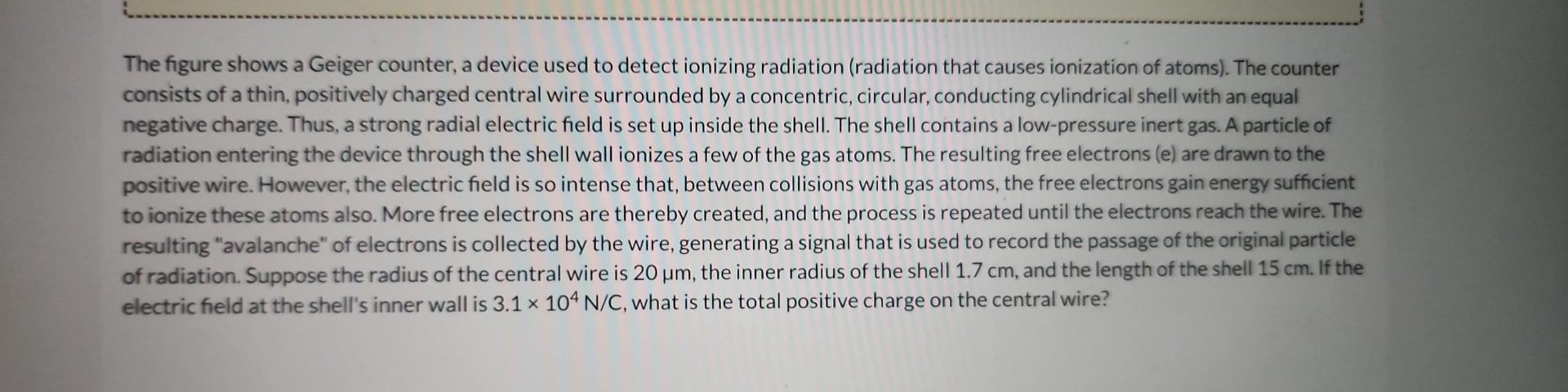 Solved The figure shows a Geiger counter, a device used to | Chegg.com