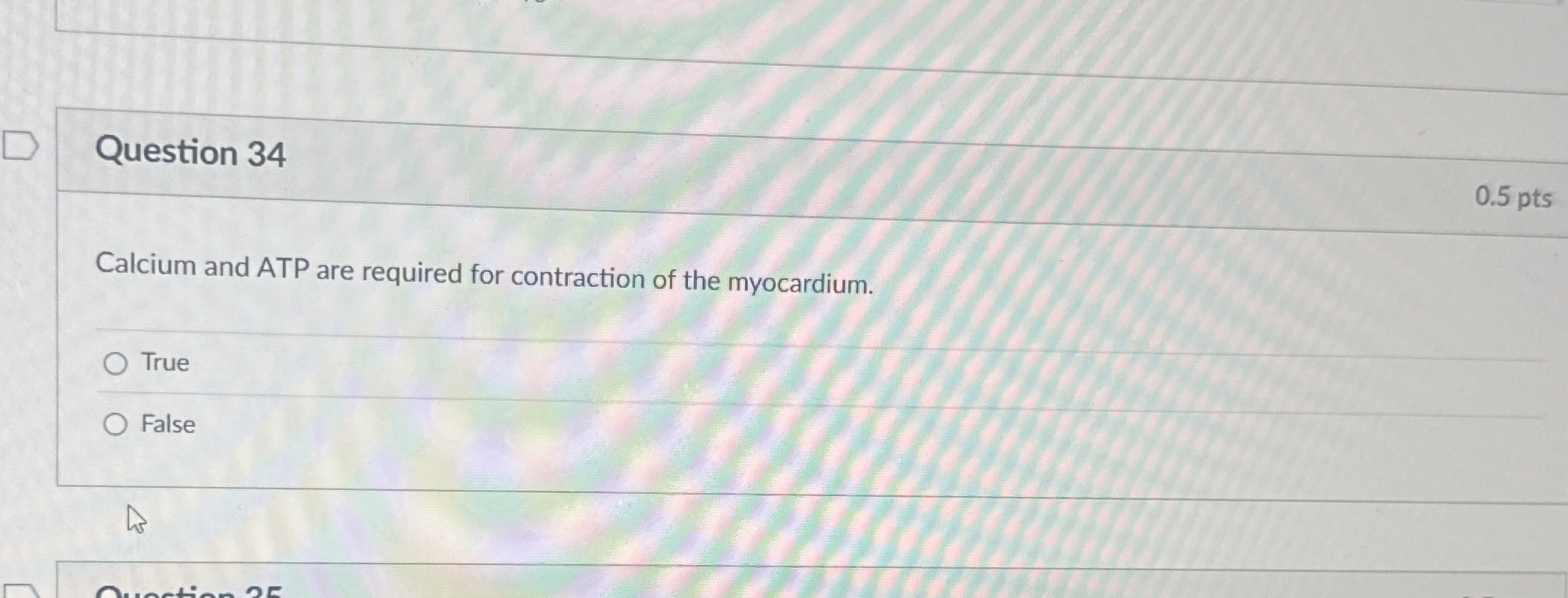 Solved Question 340.5 ﻿ptsCalcium and ATP are required for | Chegg.com