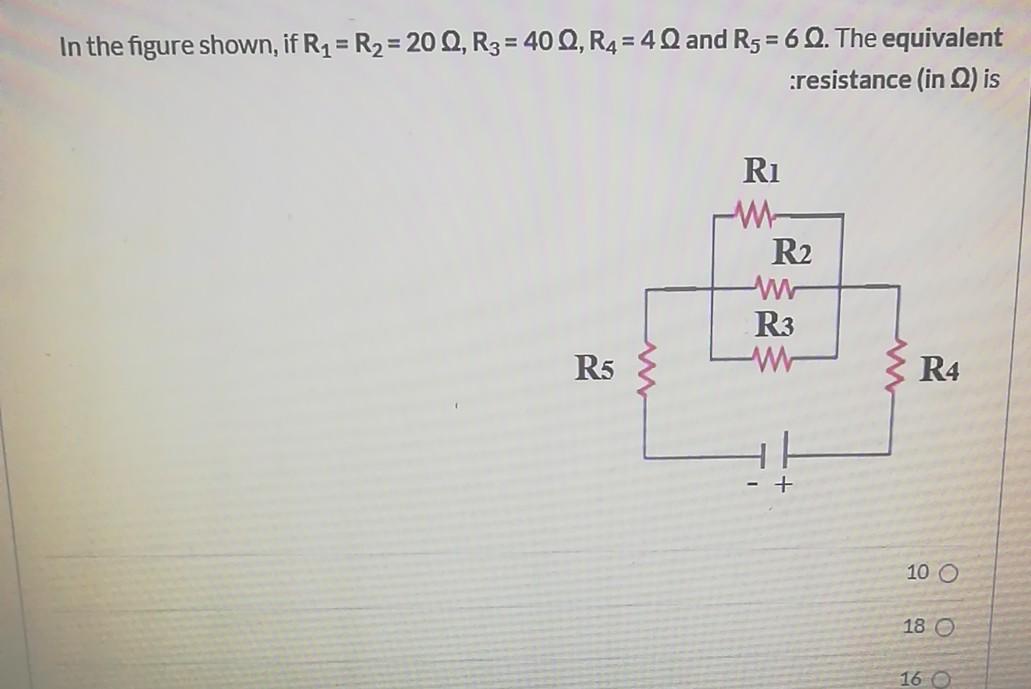 Solved In the figure shown, if R1 = R2 = 20, R3 = 400, R4 = | Chegg.com