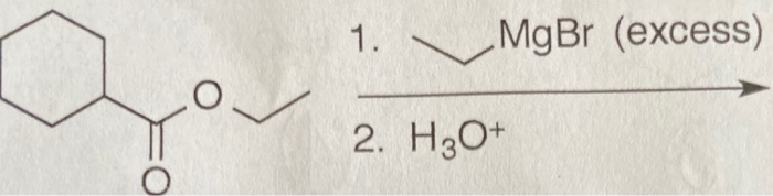 Solved 1. MgBr (excess) 2. H30+ | Chegg.com