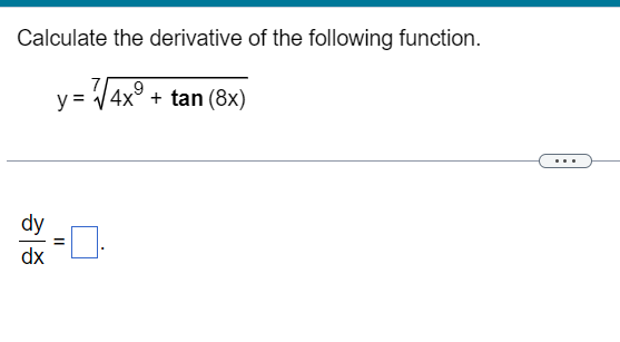 Solved Calculate the derivative of the following | Chegg.com