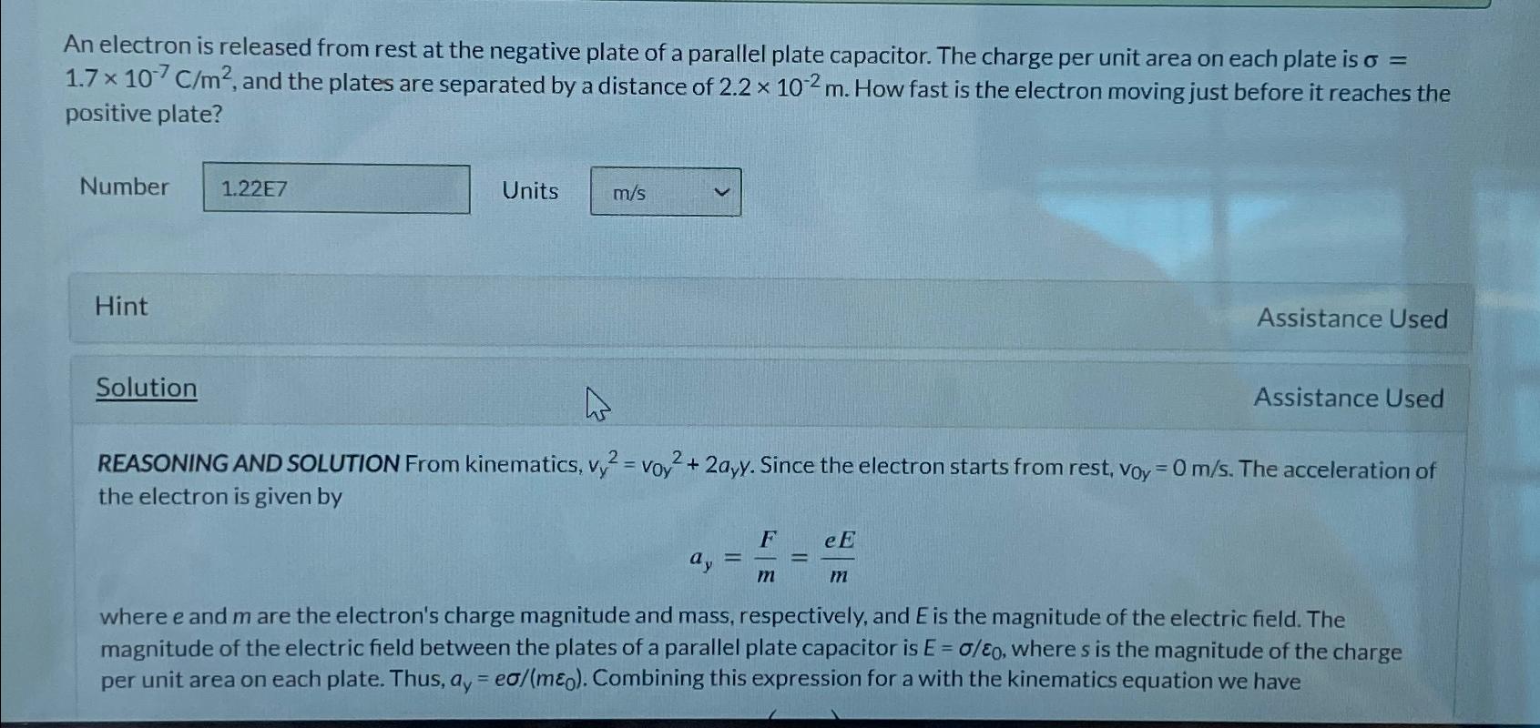 Solved An electron is released from rest at the negative | Chegg.com