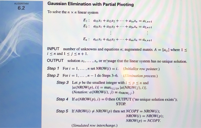 Solved Find the row interchanges that are required to solve | Chegg.com